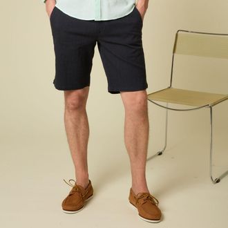 Bexley Kyras - Bermuda homme chevron bleu marine fonc&eacute;