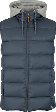 Roadsign Herren Steppweste mit abnehmbare Sweat-Kapuze, Rei&szlig;verschlusstaschen und refkltierendes Label Navy, 2XL