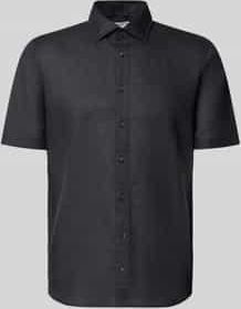 Jake*s Slim Fit Freizeithemd aus Leinen-Mix