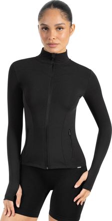 Smilodox Sportjacke Damen Kenna, Laufjacke mit Stehkragen, Sport Oberteil mit tailliertem Schnitt & Daumenl&ouml;chern, K&ouml;rperbetonte Sportjacke, Fitness Oberteil i