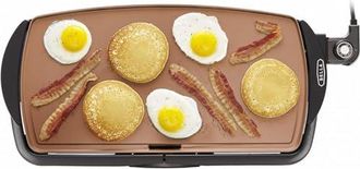 Bella Elektro-Keramik-Titan-Grillplatte, Antihaftbeschichtung, gro&szlig;e eintauchbare Kochfl&auml;che und herausnehmbare Fettauffangschale, einstellbare Temperatur, 