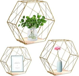 Generic &Eacute;tag&egrave;res flottantes pour mur | Ensemble d&eacute;tag&egrave;res flottantes - Pr&eacute;sentoir de rangement au design moderne pour cuisine, bureau, salon, photos, plantes