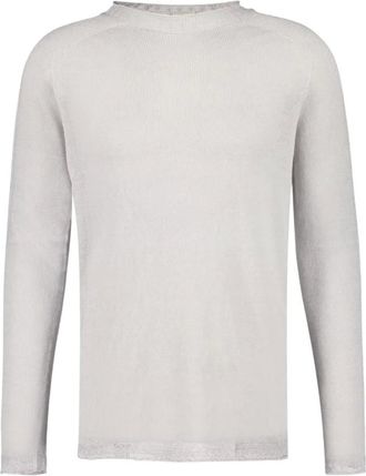 120% Lino Homme, Pulls, Gris, Taille: M Chemise à manches longues en lin perle