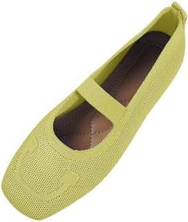 Generic Chaussures plates &agrave; enfiler en maille respirante de couleur unie l&eacute;g&egrave;res classiques &eacute;l&eacute;gantes confortables d&eacute;contract&eacute;es pour loisirs en plein air, Ve