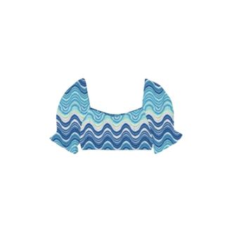 MC2 Saint Barth Damen Top mit Wellenmuster in verschiedenen Farben - - Blouses & Shirts - Damen - Blau - S