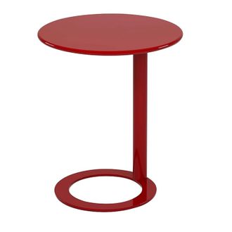 Generic Kleiner Beistelltisch, runder C-f&ouml;rmiger Metalltisch mit rundem Fu&szlig;, Nachttisch, Gartentisch f&uuml;r Wohnzimmer, Schlafzimmer, Balkon oder B&uuml;ro