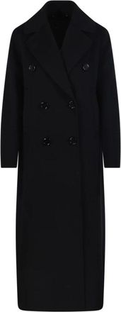 Max Mara Femme, Manteaux, Noir, Taille: 36 FR Custodi Double-Breasted Coat
