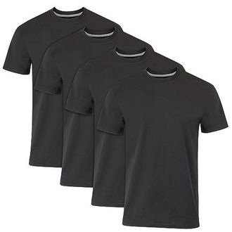 Hanes Fresh IQ Slim Fit Crew Lot de 4 Maillots de Corps pour Homme, Taille L