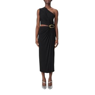 Bottega Veneta One-Shoulder Drapiertes Midi-Kleid - - Dresses - Damen - Schwarzk - 2XS
