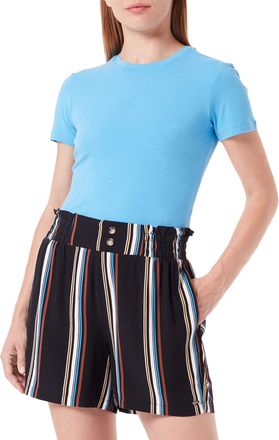Tom Tailor Damen Stoff Bermuda Shorts 1031788, 29873 - Black Creme Stripe, XS