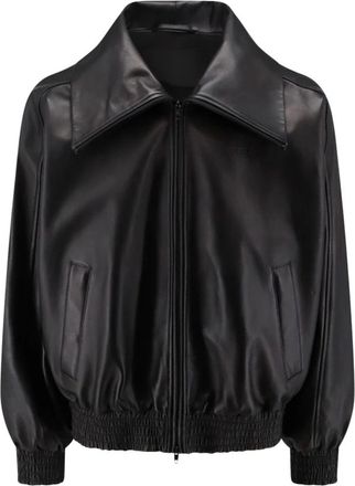 Balenciaga High Collar Leather Bomber - - Jackets - Herren - Schwarzk - S