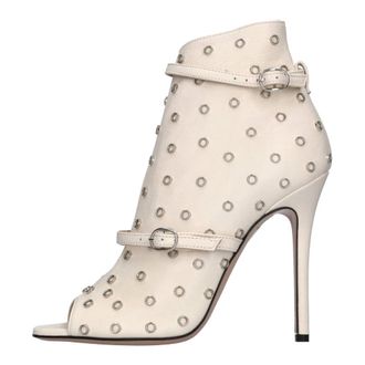 Marc Ellis Lederschaftsstiefeletten mit Nieten - - Shoes - Damen - Beige - 40 EU