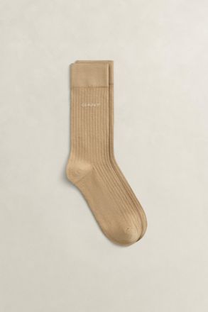 GANT Herren Gerippte Socken (43-45) DARK KHAKI