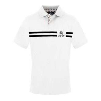 Aquascutum Poloshirt f&uuml;r Herren, Mit Kragen (Wei&szlig;)