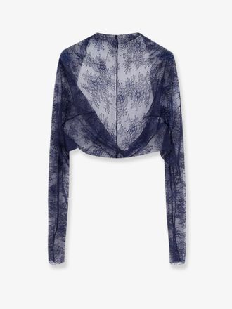 Alberta Ferretti Womens Shrug Lace Blue Polyamide T-Shirts & Jerseys