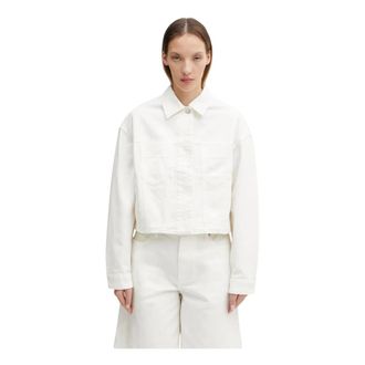 Maison Kitsun&eacute; Boxy Trucker Jeansjacke - - Jackets - Damen - Beige - S