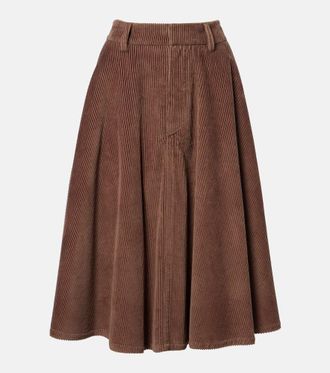 Brunello Cucinelli Jupe midi Monili en coton