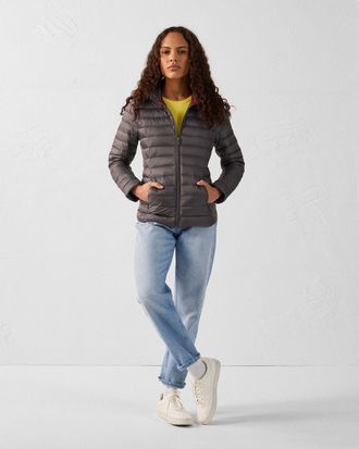 Jott Doudoune l&eacute;g&egrave;re &agrave; capuche Anthracite Cloe - Taille XXL