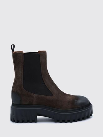 Hogan Bottines Chelsea H700 en cuir su&eacute;d&eacute; avec talon bas