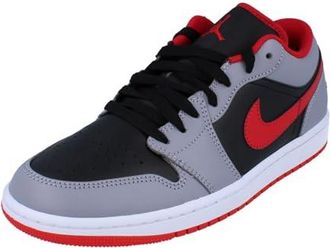 Nike Nike Air Jordan 1 Low Hommes Trainers 553558 Sneakers Chaussures (UK 11 US 12 EU 46, Black Fire Red Cement Grey 060)
