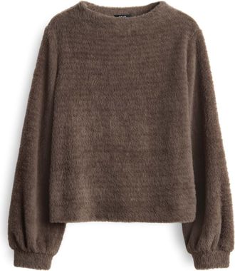 OPUS Damen Sweatshirt | GUFEMI Regular Sweatshirt aus flauschigem Effektgarn Cocoa, 44