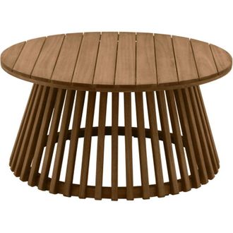 Miliboo Table basse ronde en bois massif D80 cm - NASSAU