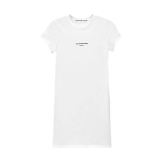 Alexander Wang Robe Courte Ajust&eacute;e Logo - Femme - Robes - Blanc - Taille: 38 FR