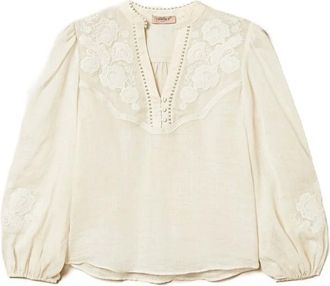 Twinset Femme, Blouses et Chemises, Beige, Taille: 44 FR Twin-set Chemises