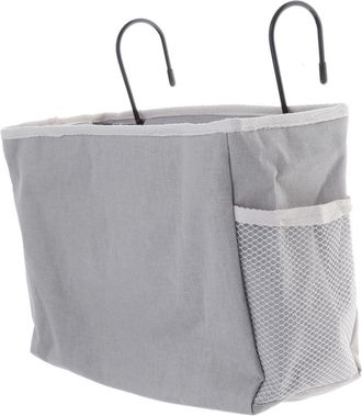 SOLUSTRE Filzstoff Nachttisch-Aufbewahrungstasche Hänge-Organizer Für Bettgitter Aufbewahrungstasche Mit Netz Großes Fassungsvermögen Für Studentenwohnheim Aut