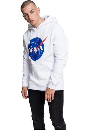 Mister Tee Homme Nasa Hoody Sweatshirt, Blanc, M EU