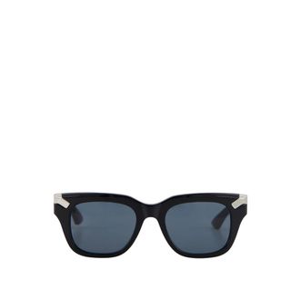 Alexander McQueen Schwarze Quadratische Nietensonnenbrille - - Accessories - Herren - Schwarzk - ONE SIZE