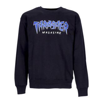 Thrasher Jagged Logo Crewneck Sweatshirt Schwarz/Blau - - Sweatshirts & Hoodies - Herren - Schwarzk - S