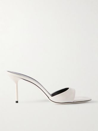 PARIS TEXAS Mules En Cuir Verni Lidia - Blanc