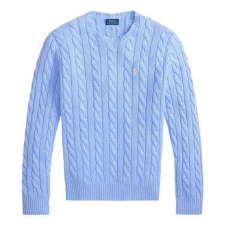 Polo Ralph Lauren Homme, Pulls, Bleu, Taille: M Pull en coton torsad&eacute; &agrave; col rond