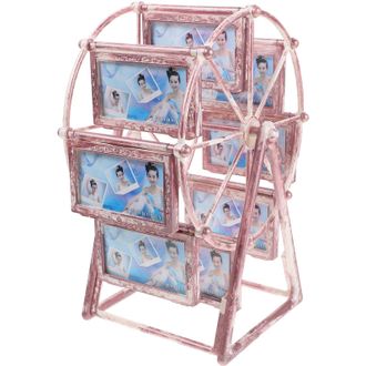 NUOBESTY Vintage Riesenrad Bilderrahmen aus Robustem Kunststoff Drehbarer Tisch Fotorahmen f&uuml;r Familienfotos und Fotostudio Dekoratives Fotodisplay f&uuml;r Zuhause