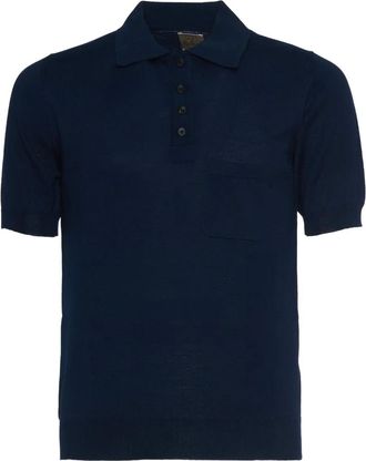Rakk&igrave; Poloshirt mit aufgesetzter Tasche - Blau