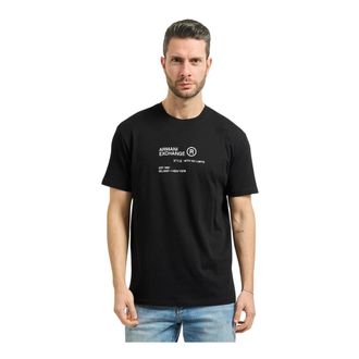 A|X Armani Exchange Homme, Tops, Noir, Taille: S T-shirt avec imprim&eacute; devant et derri&egrave;re