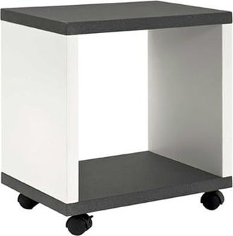 Haku Möbel desserte Optique Granit, Blanc, MDF - Dim.: L 43 cm x H 48 cm x P 30 cm, Style: Modern