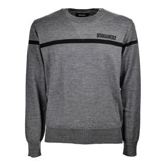 Dsquared2 Moderner Regular Fit Pullover - - Knitwear - Herren - Grau - XL