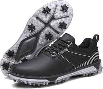 Generic Trainers de Golf Professionnels Hommes et Femmes Imperm&eacute;ables Soft Spike Cuir Synth&eacute;tique Premium Design Bas Bout Rond Chaussures Sportives Herbe Natu
