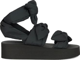 Red Valentino Femme, Chaussures, Noir, Taille: 40 EU Sandale noire moderne avec plateforme et bride enveloppante