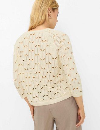 Brax Strickpullover Style NALA Ajour: Pullover aus reiner Baumwolle