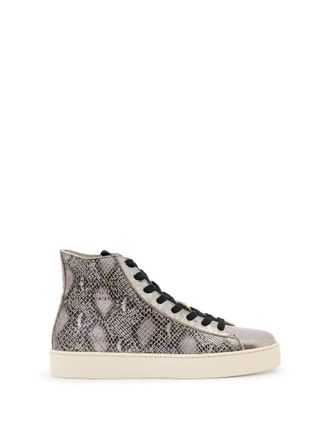 AllSaints Tana - Baskets hautes - Argent&eacute;/noir-Gris