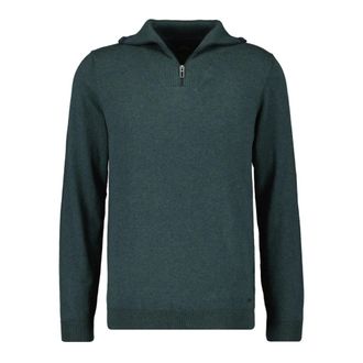 Ragman Mock Neck Zip Pullover - - Knitwear - Herren - Gr&uuml;n - S