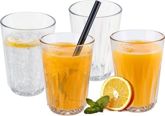 Assheuer & Pott Trinkbecher 150ml 4-er Set aus Tritan, unzerbrechliche Kindergl&auml;ser, Kristallklar