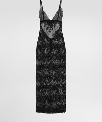 Dolce & Gabbana Kleid Aus Spitze - Frau Collection Schwarz 44