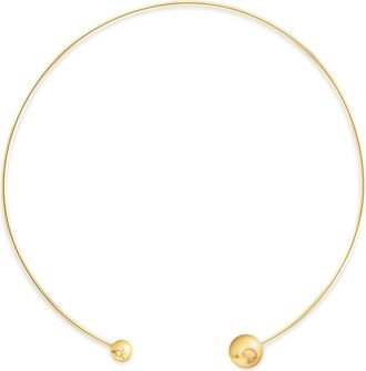 Calvin Klein Offenes Halsband für Damen Kollektion SCULPTURAL BUBBLES in Gelbgold - 35000785