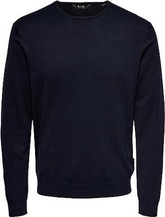 Only & Sons ONSWYLER Life LS Crew Knit Noos Tricot, Bleu Marine foncé, S Homme