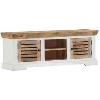 vidaXL Vidaxl - Meuble tv 110x30x40 cm Bois massif de manguier