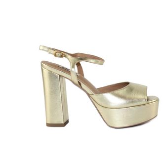 Bibi Lou Goldene Laminierte Sandale - - Shoes - Damen - Gelb - 39 EU